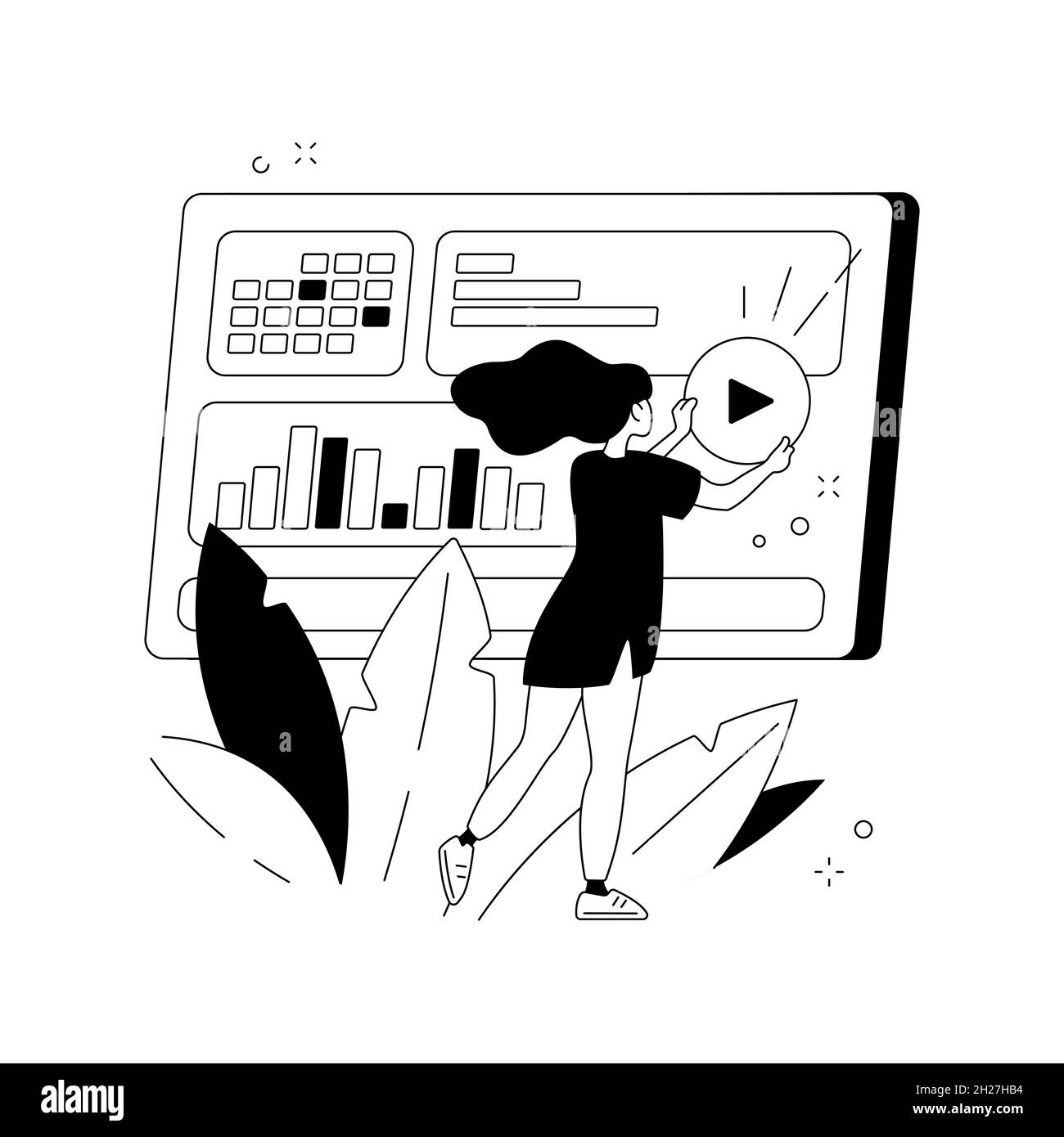 Media control cartoon Black and White Stock Photos & Images - Alamy