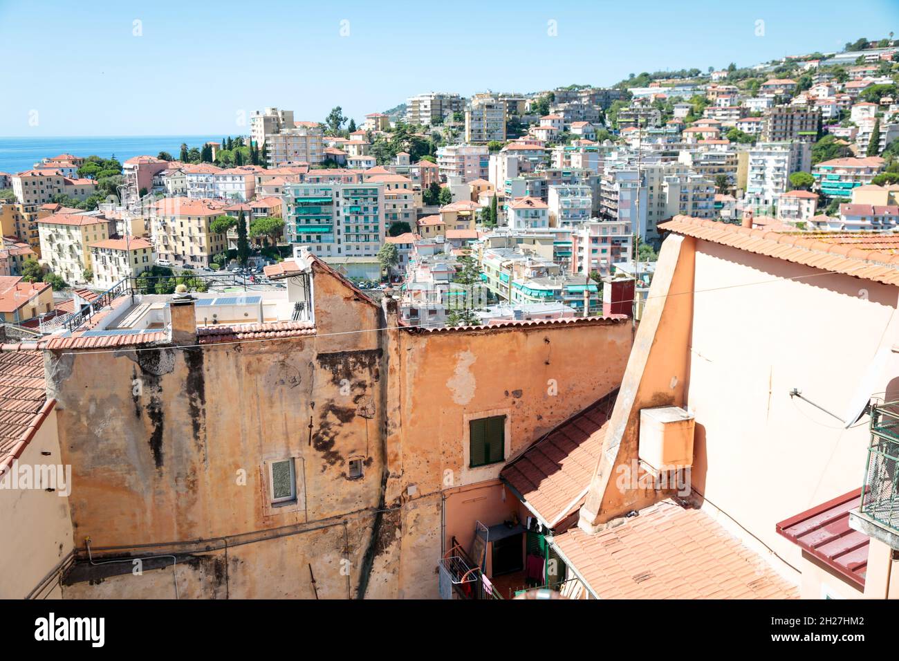 Old town of Sanremo known as Pigna, Italian mediaval city of the ...