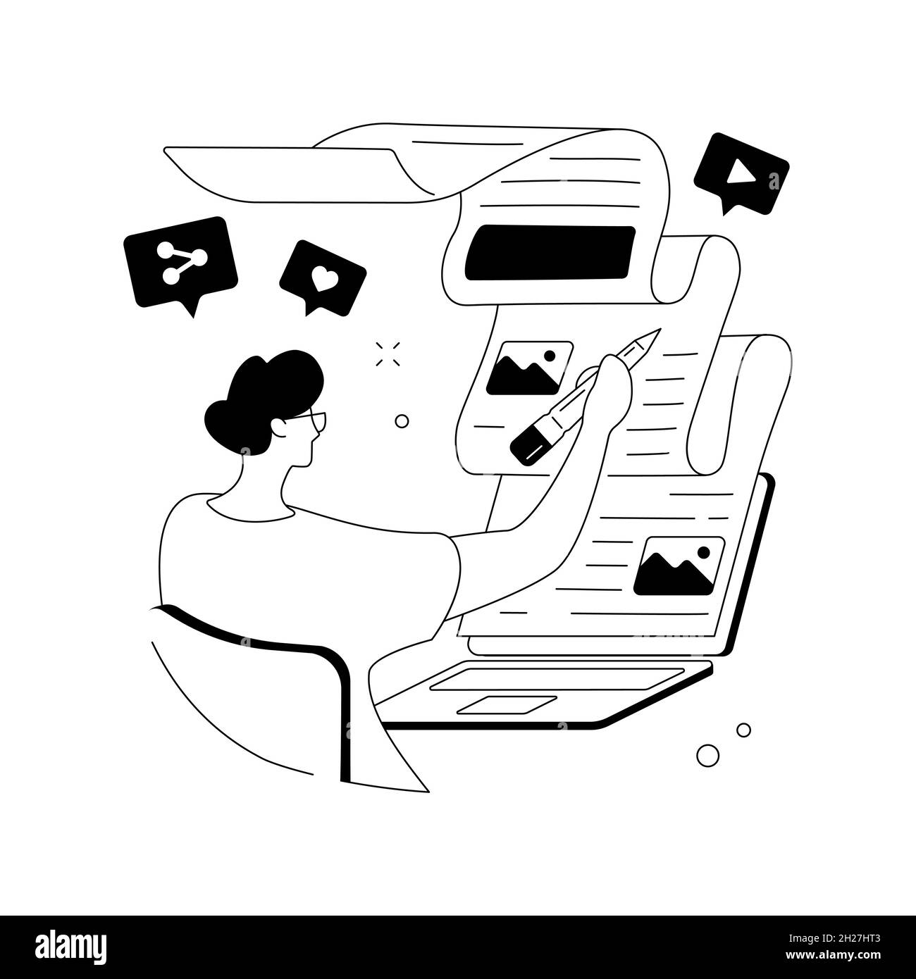 Sharing digital content Black and White Stock Photos & Images - Alamy