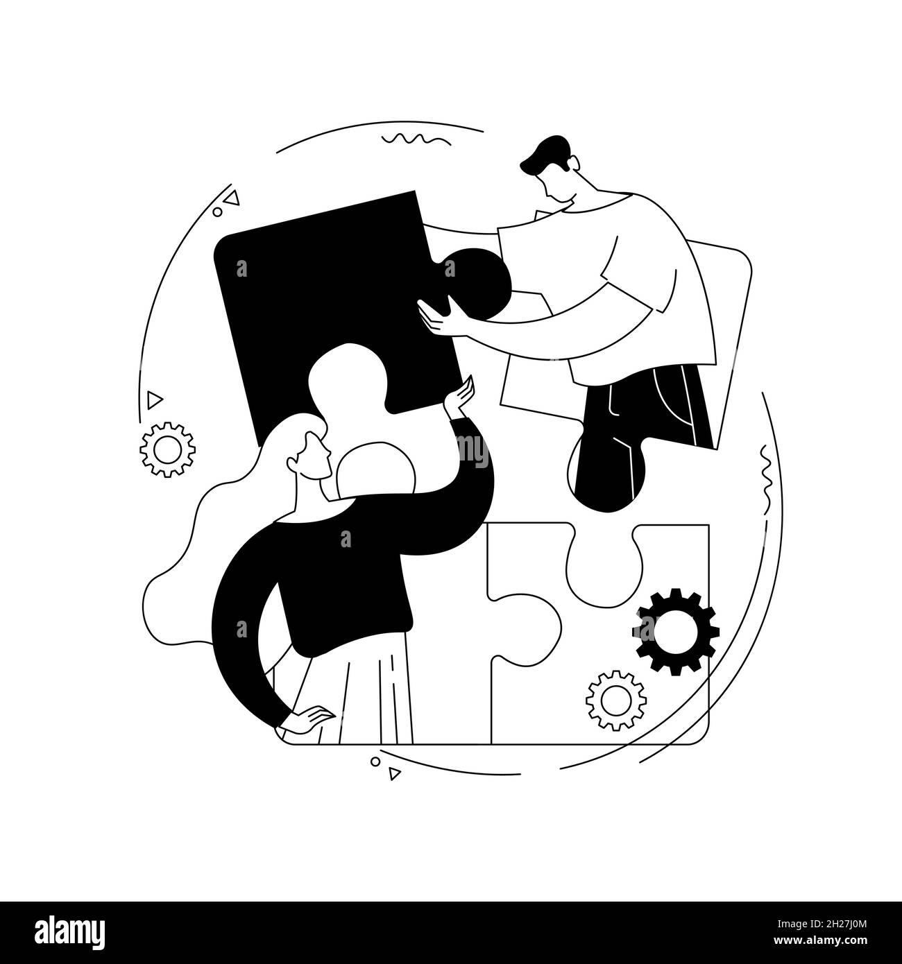 Collaboration abstract concept vector illustration Stock Vector Image ...
