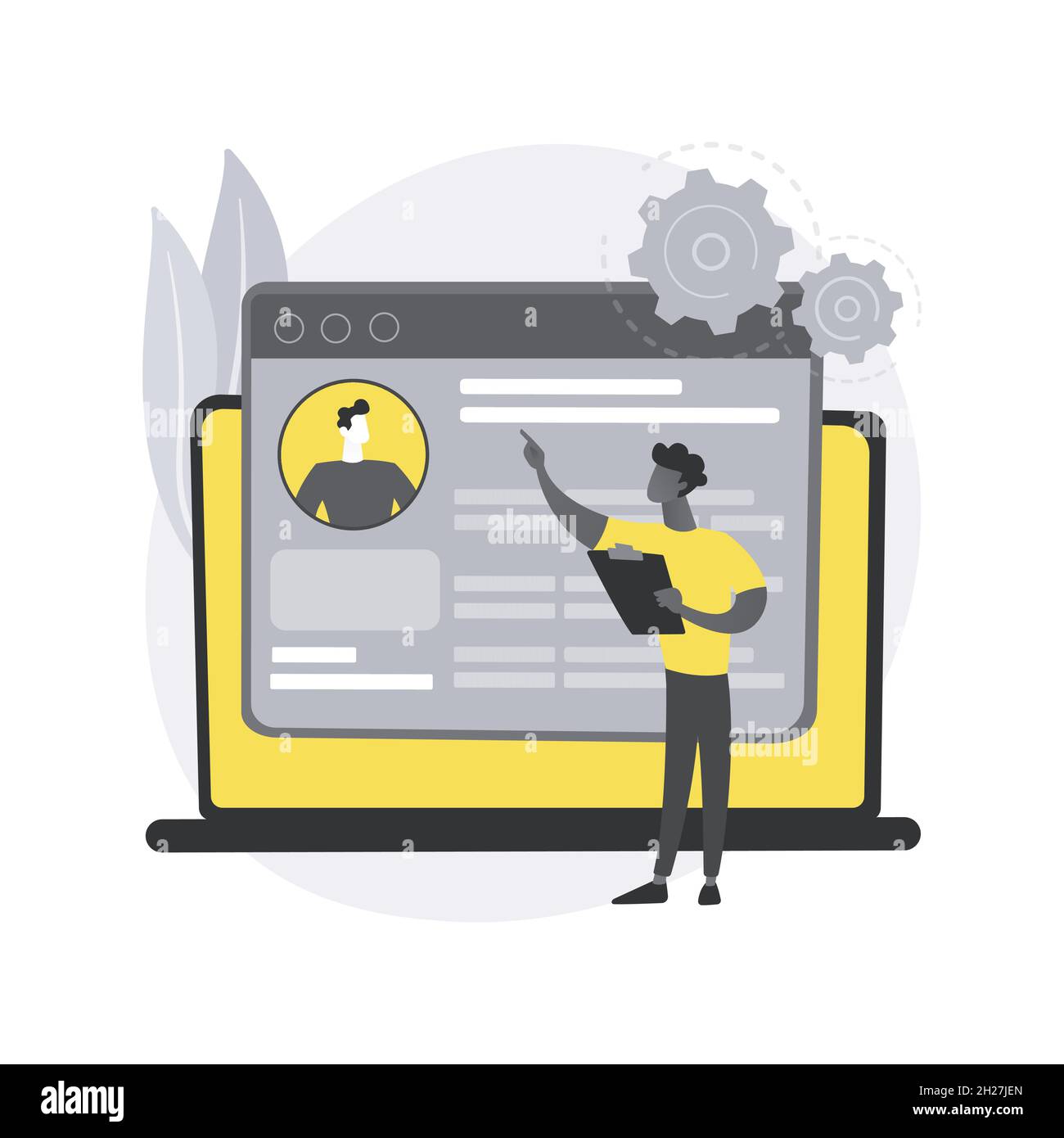 HR software abstract concept vector illustration Stock Vector Image ...