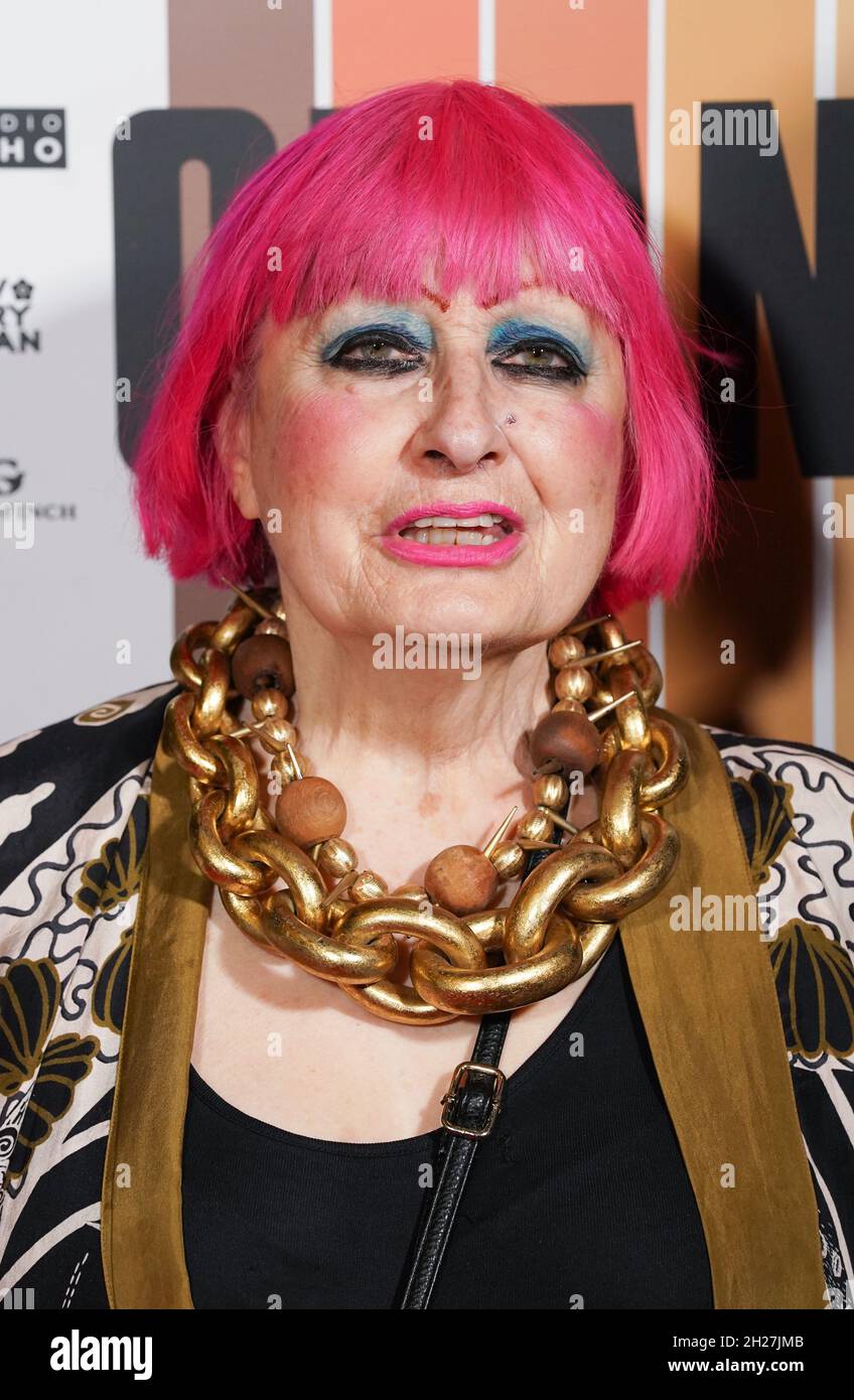 Zandra Rhodes attends a special screening of documentary film Quant ...
