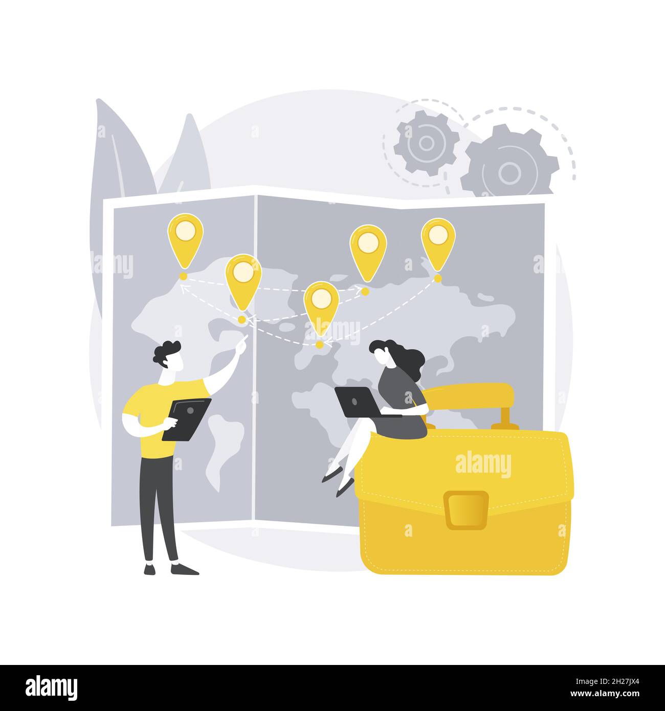 Migratory movement abstract concept vector illustration Stock Vector ...