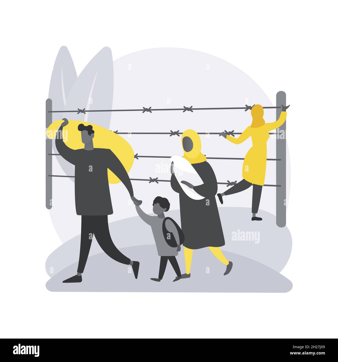 Frontier migration abstract concept vector illustration Stock Vector ... Frontier migration abstract concept vector illustration Stock Vector ...