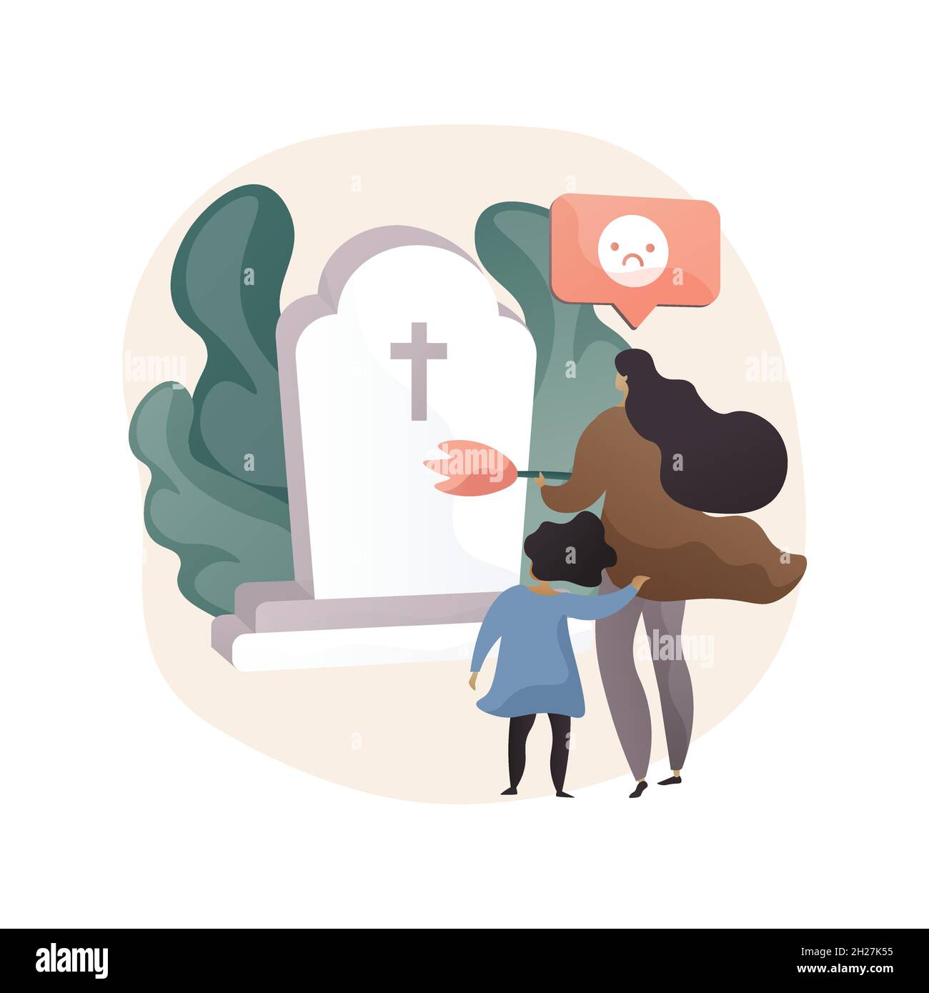 Widowed person abstract concept vector illustration Stock Vector Image ...