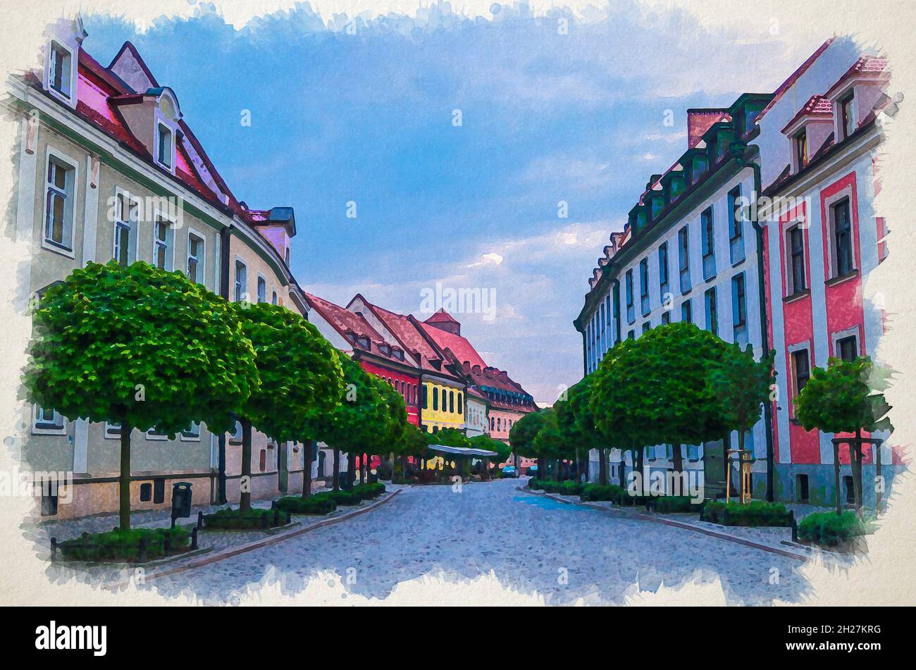 Cobblestone Road Drawing