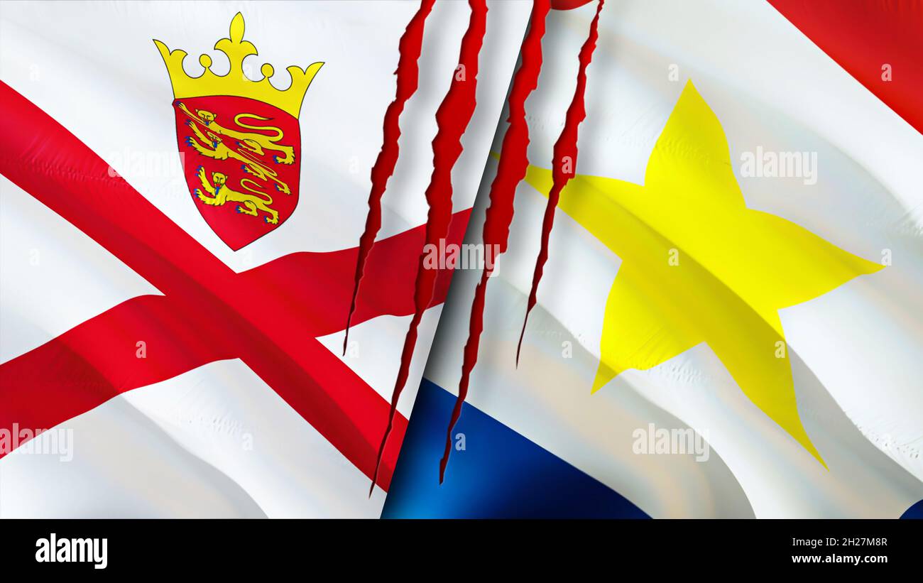 Jersey saba island flag hi-res stock photography and images - Alamy