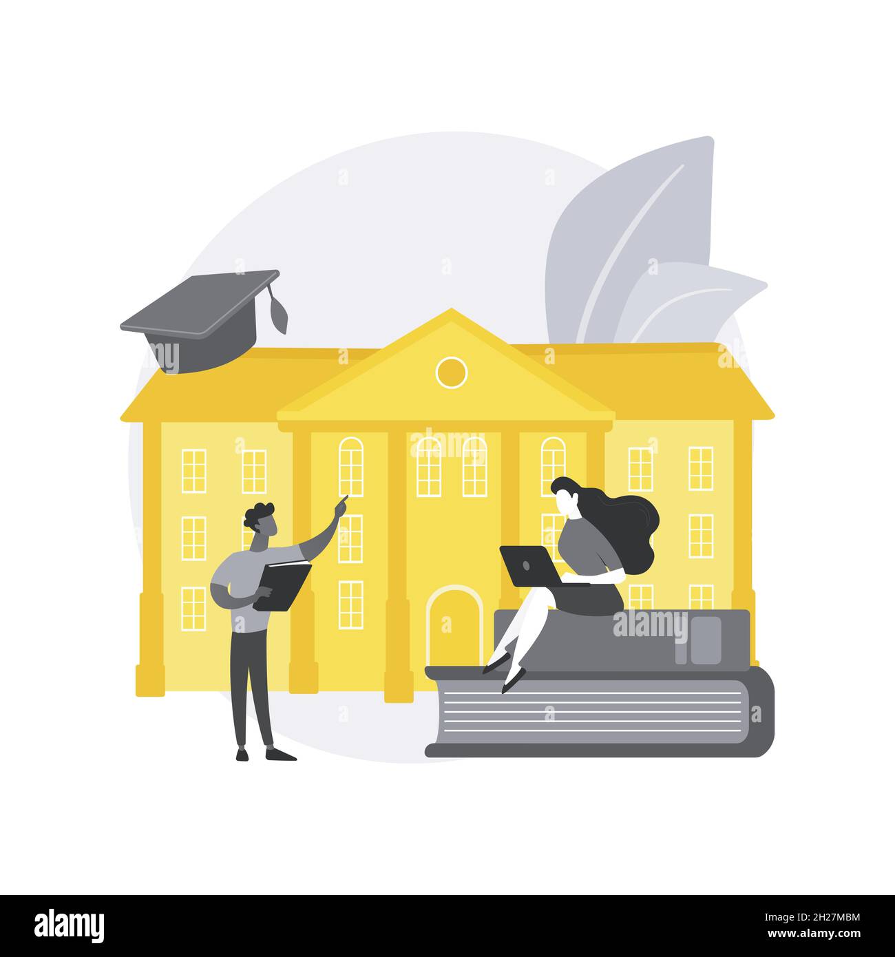 College campus abstract concept vector illustration Stock Vector Image ...
