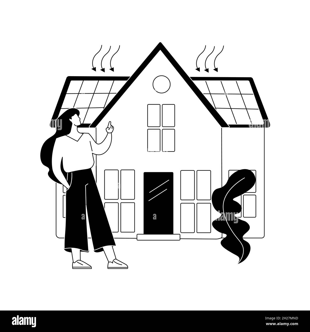 Passive house abstract concept vector illustration Stock Vector Image ...