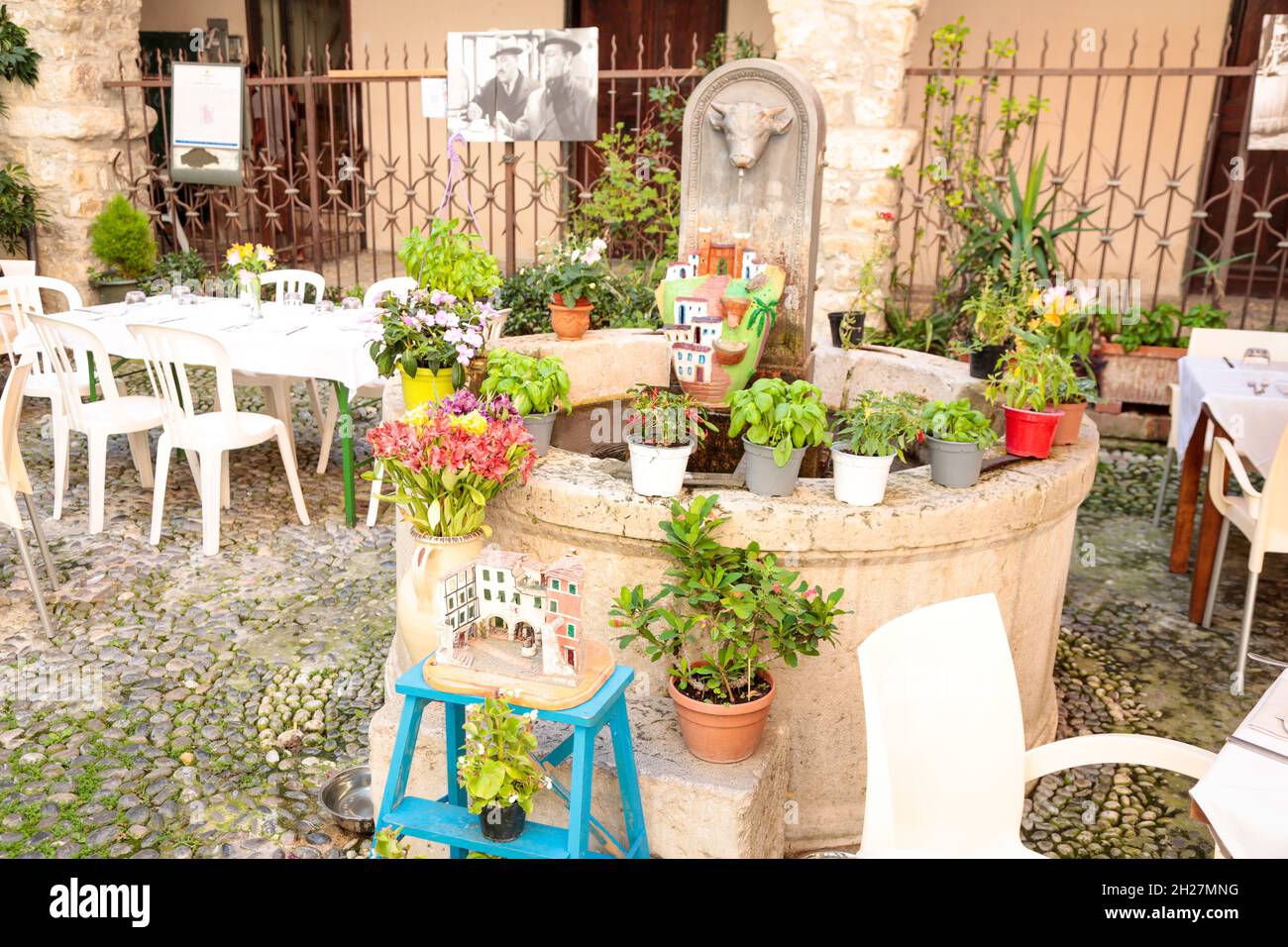 Old town of Sanremo known as Pigna, Italian mediaval city of the ...
