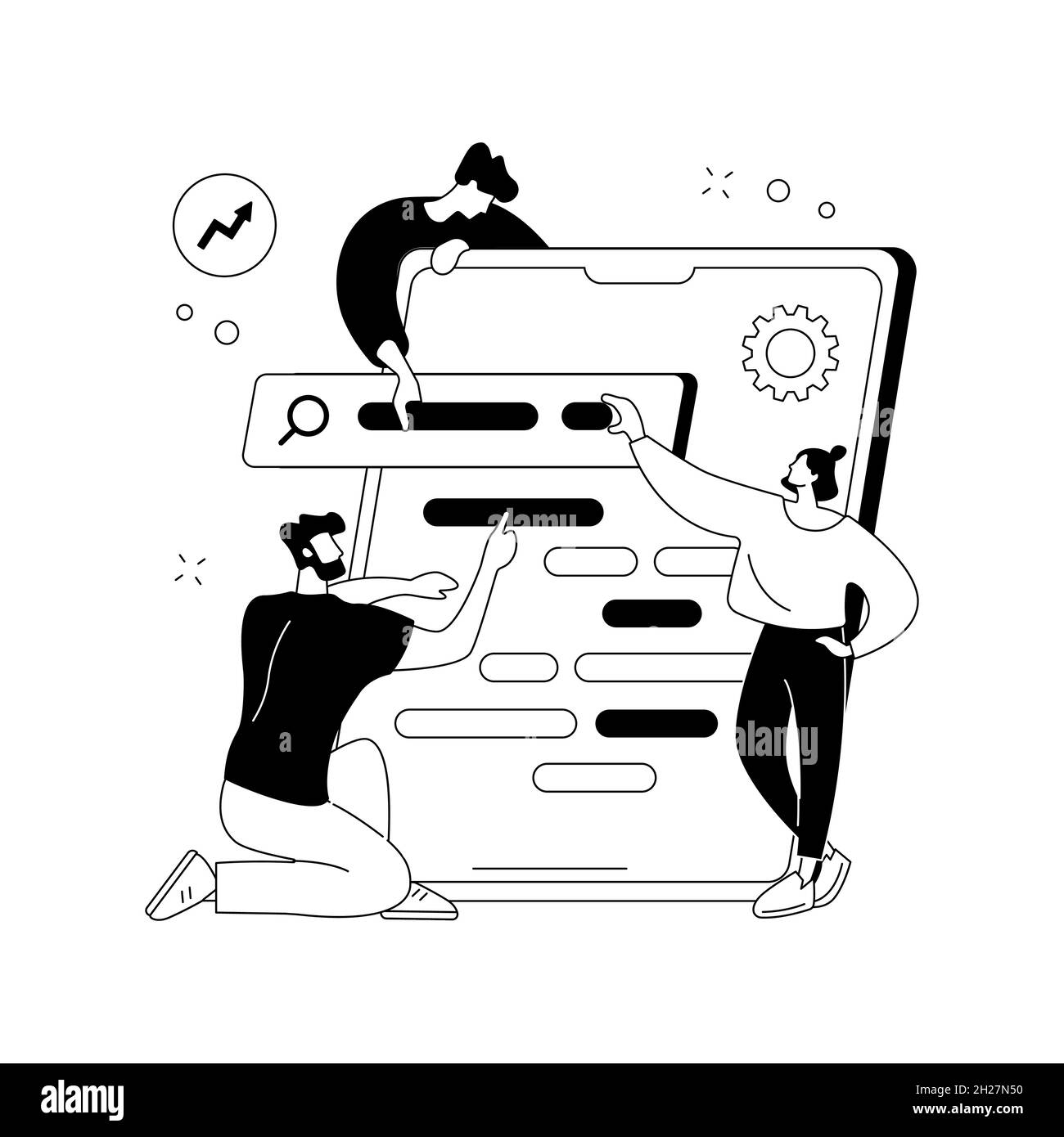 SEO optimization abstract concept vector illustration Stock Vector ...