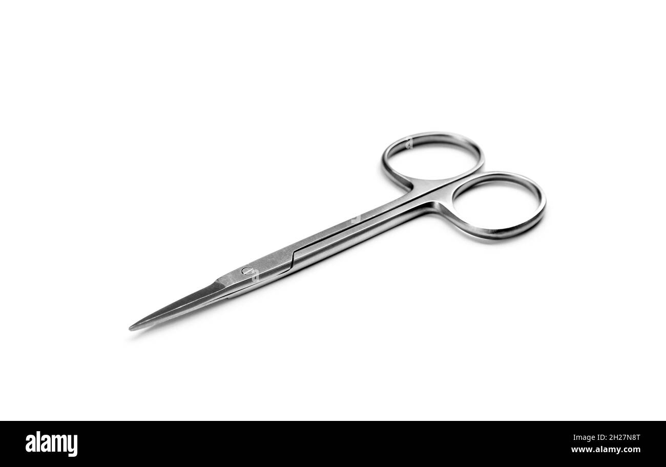 Surgical scissors on white background. Medical tool Stock Photo - Alamy