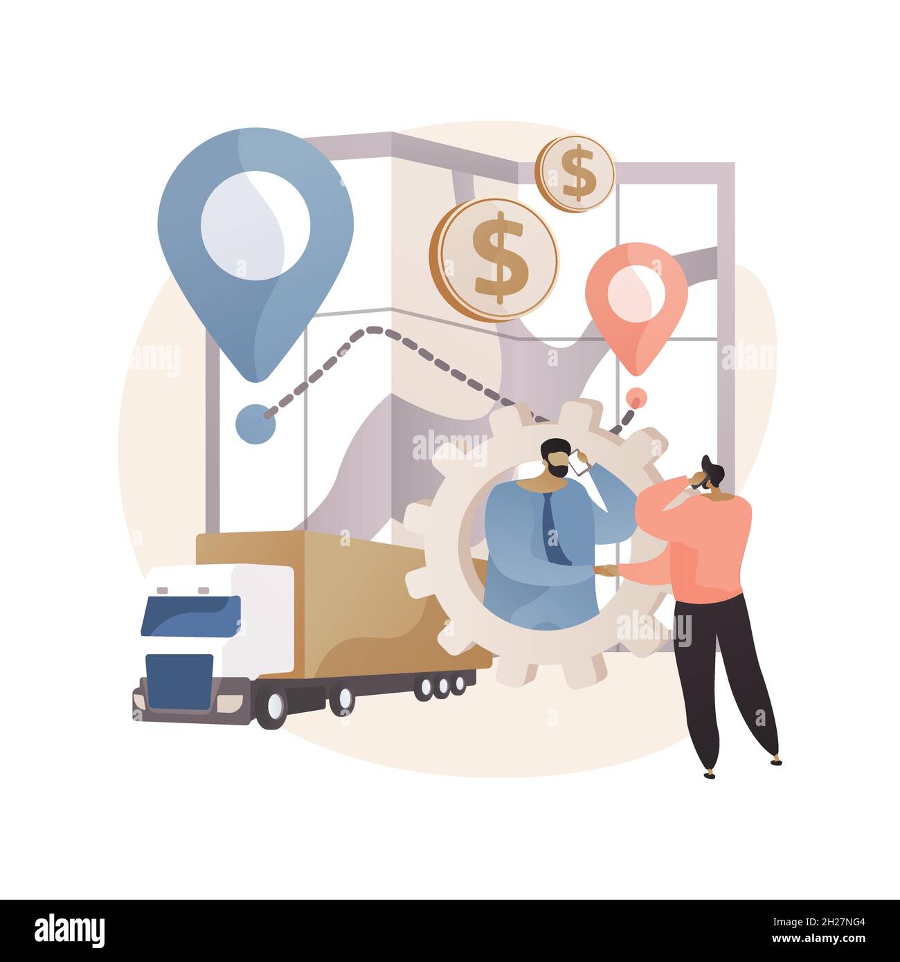 Business logistics abstract concept vector illustration Stock Vector ...