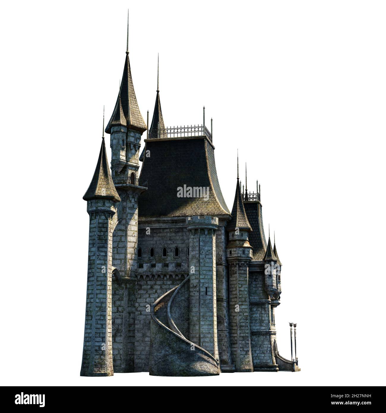 Castle Academy Fantasy Architecture, 3D illustration, 3D rendering ...