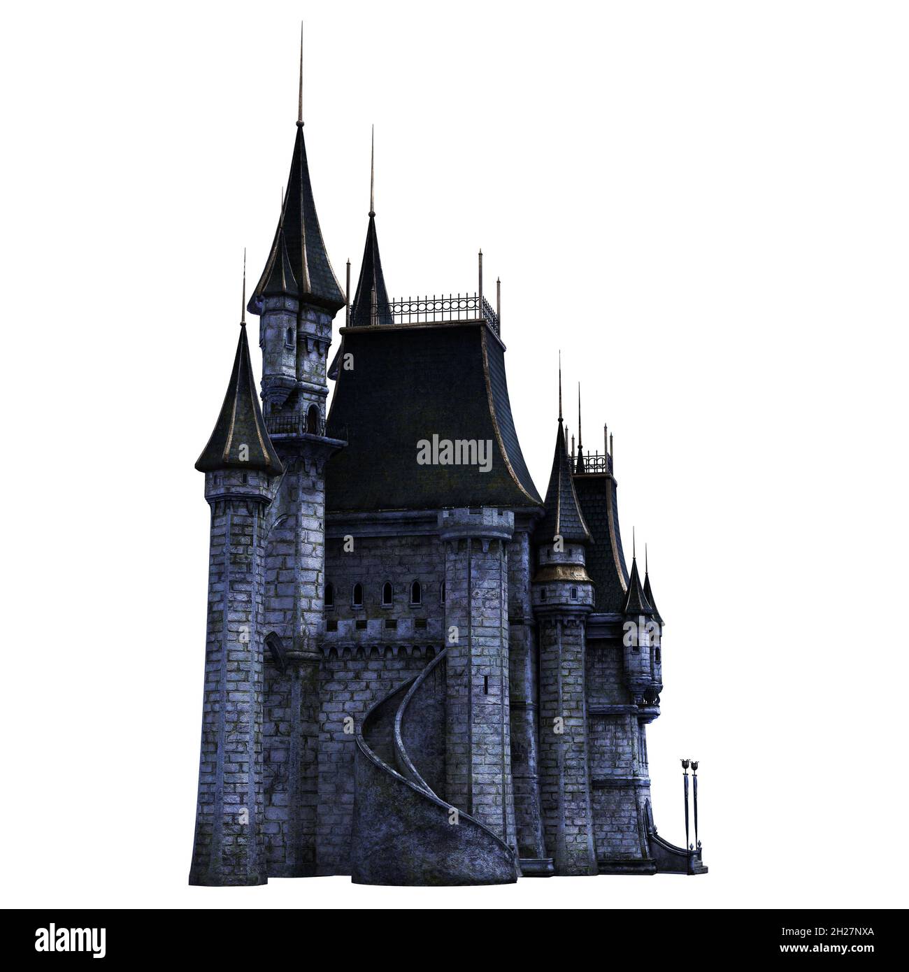 Castle Academy Fantasy Architecture, 3D illustration, 3D rendering ...