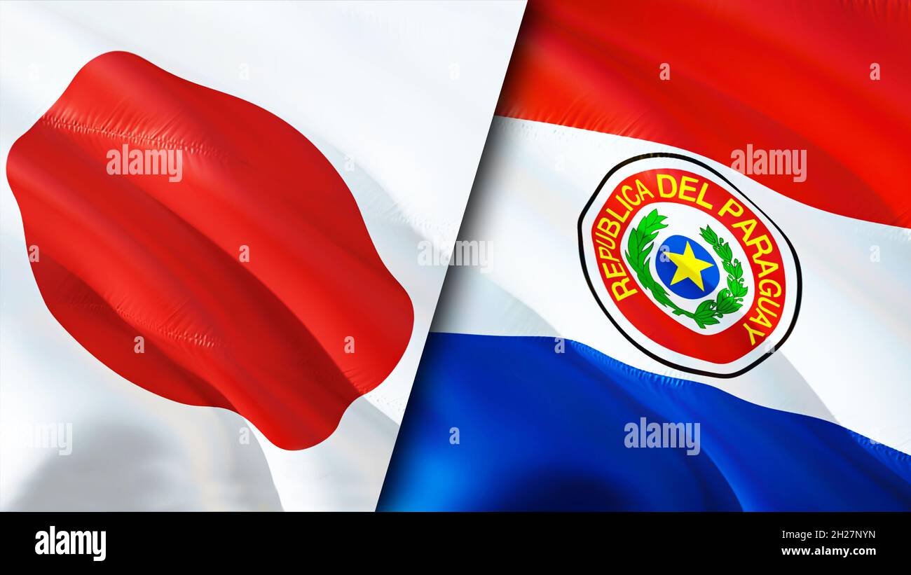 Paraguay japan flags 3d hi-res stock photography and images - Alamy