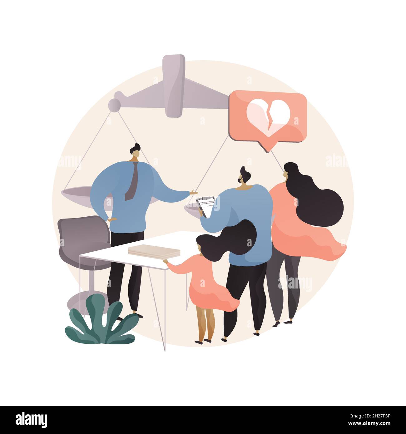 Matrimonial law abstract concept vector illustration Stock Vector Image ...