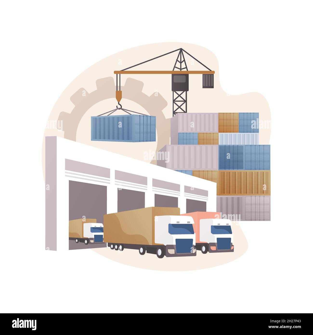 Logistics hub abstract concept vector illustration Stock Vector Image ...