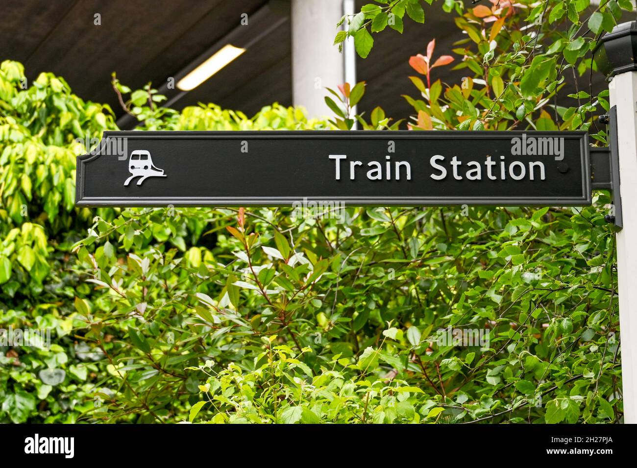 Directional sign train hi-res stock photography and images - Alamy