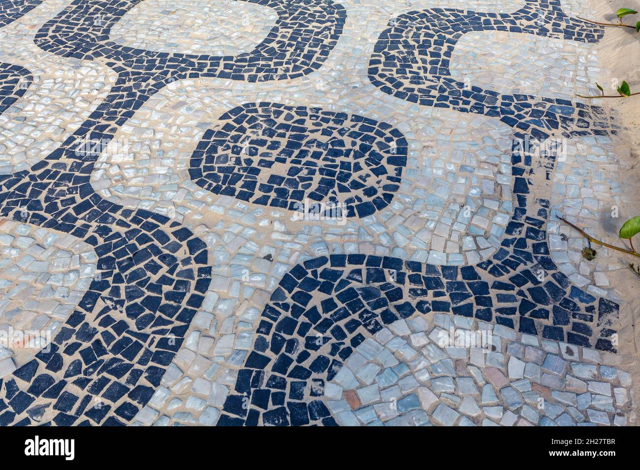 Black and white pattern of the famous sidewalk in Ipanema (designed by ...