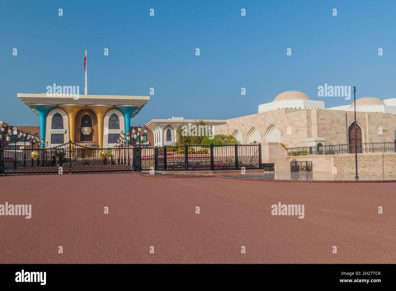 Al Alam palace ceremonial palace of Sultan Qaboos in Muscat, Oman Stock ...