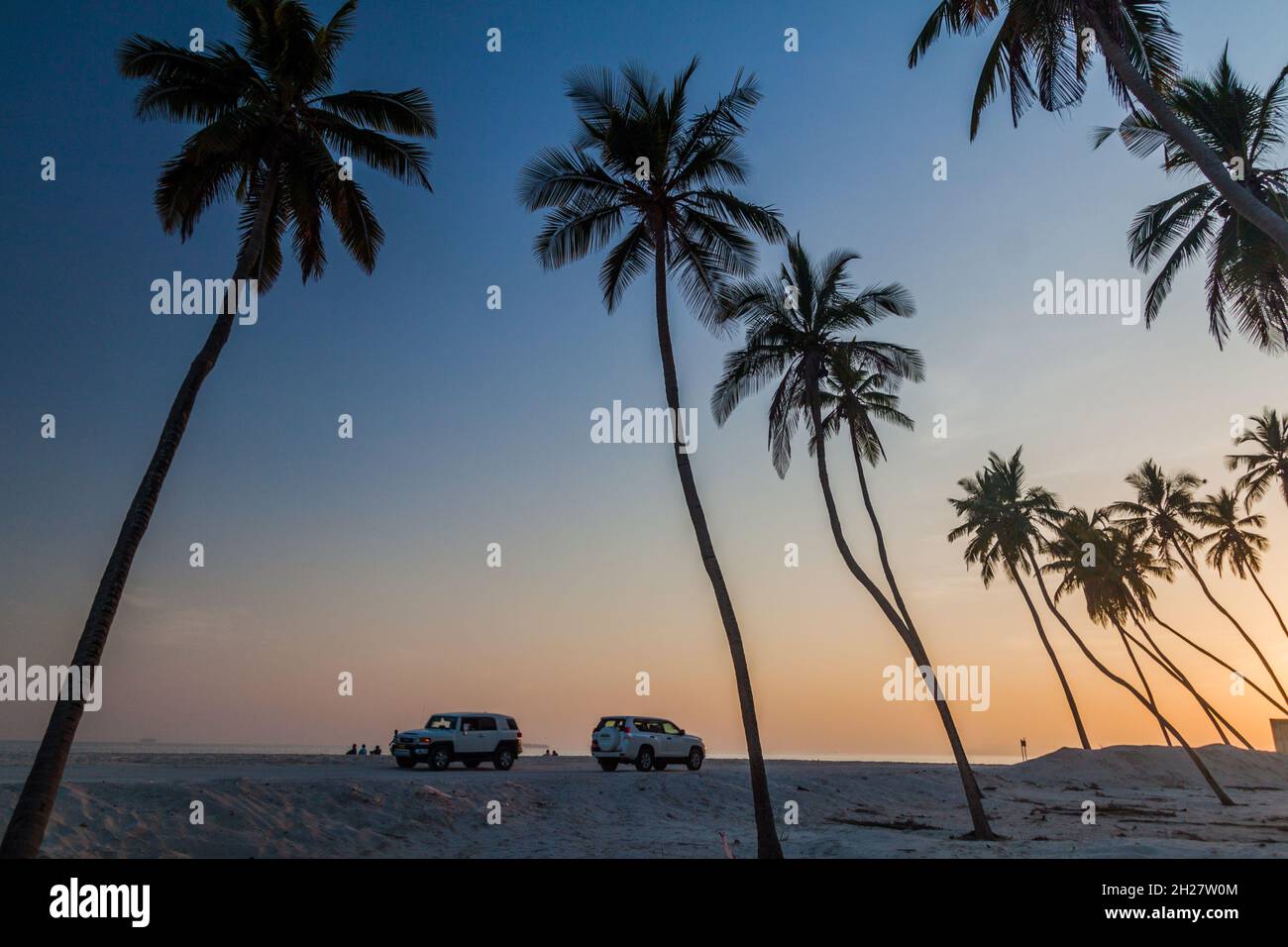 Sunset at the beach in Salalah, Oman Stock Photo - Alamy