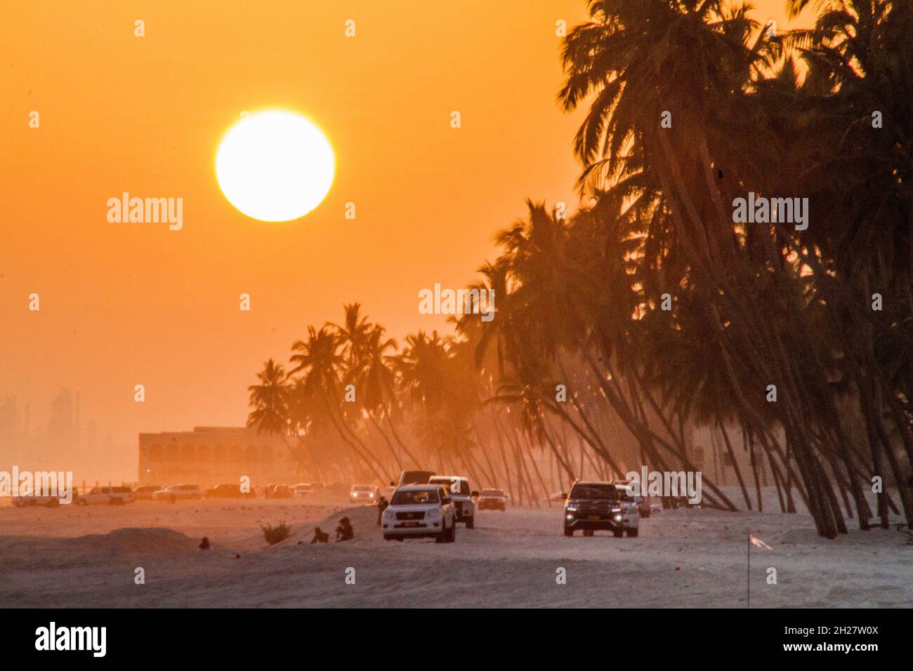 Sunset at the beach in Salalah, Oman Stock Photo - Alamy