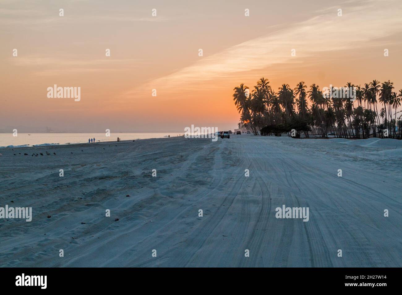 Sunset at the beach in Salalah, Oman Stock Photo - Alamy