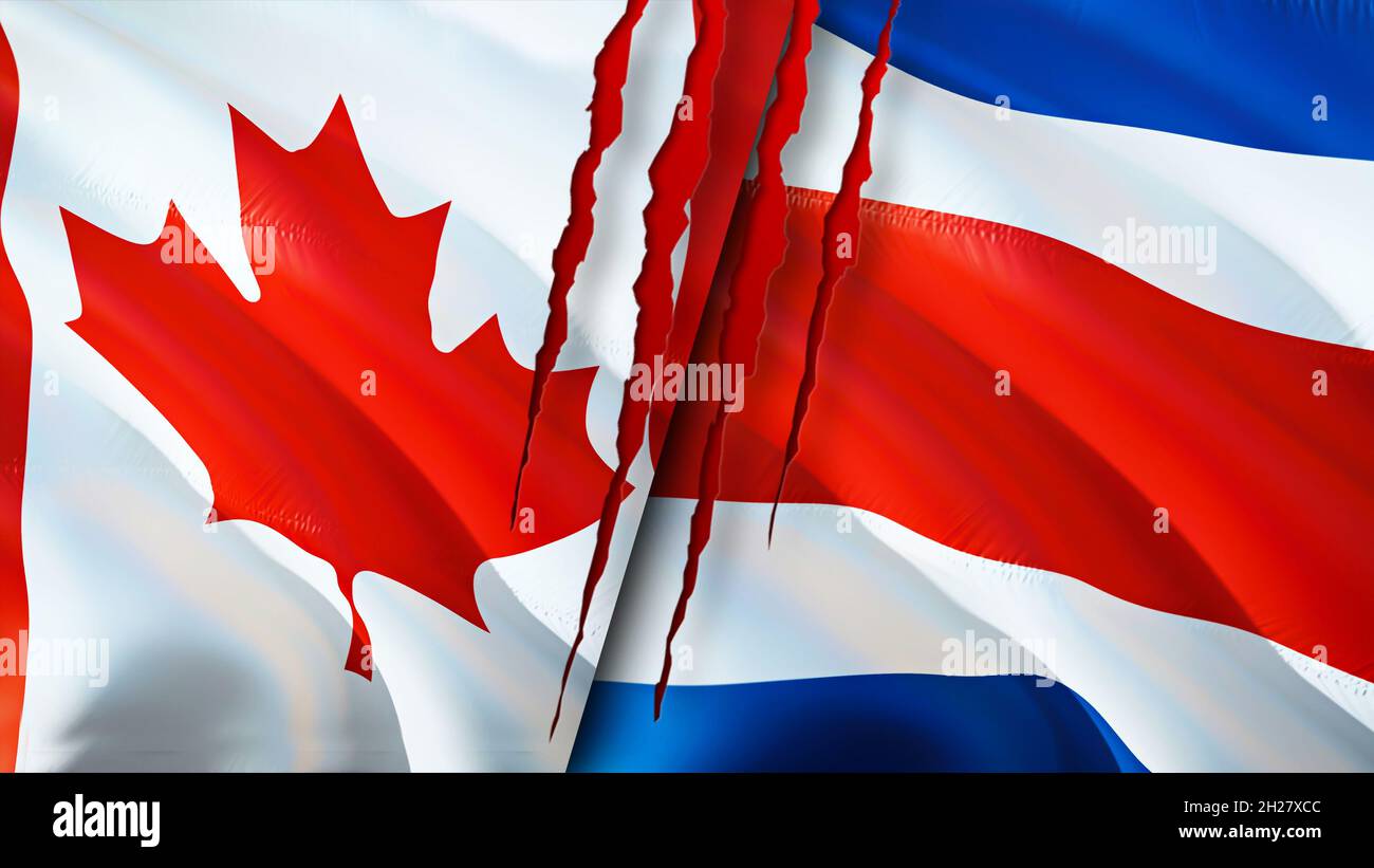 Canada costa rica flag hi-res stock photography and images - Alamy