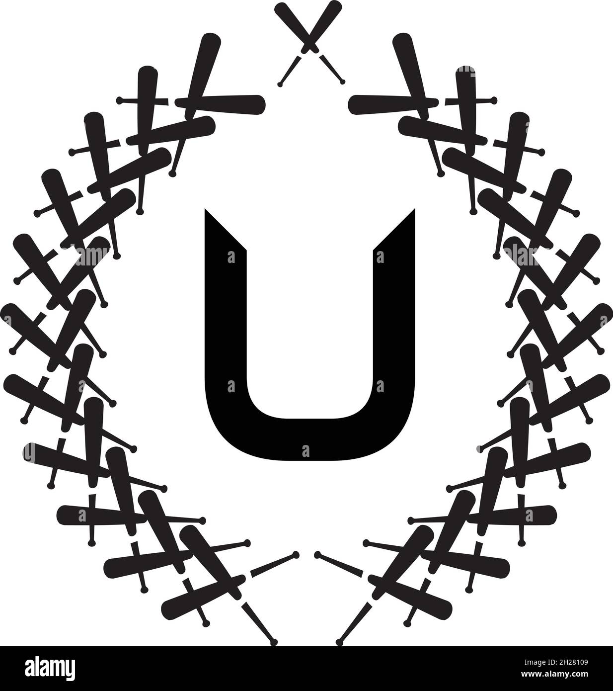 LETTER U LOGO DESIGN WITH NEGATIVE SPACE EFFECT FOR ILLUSTRATION USE ...