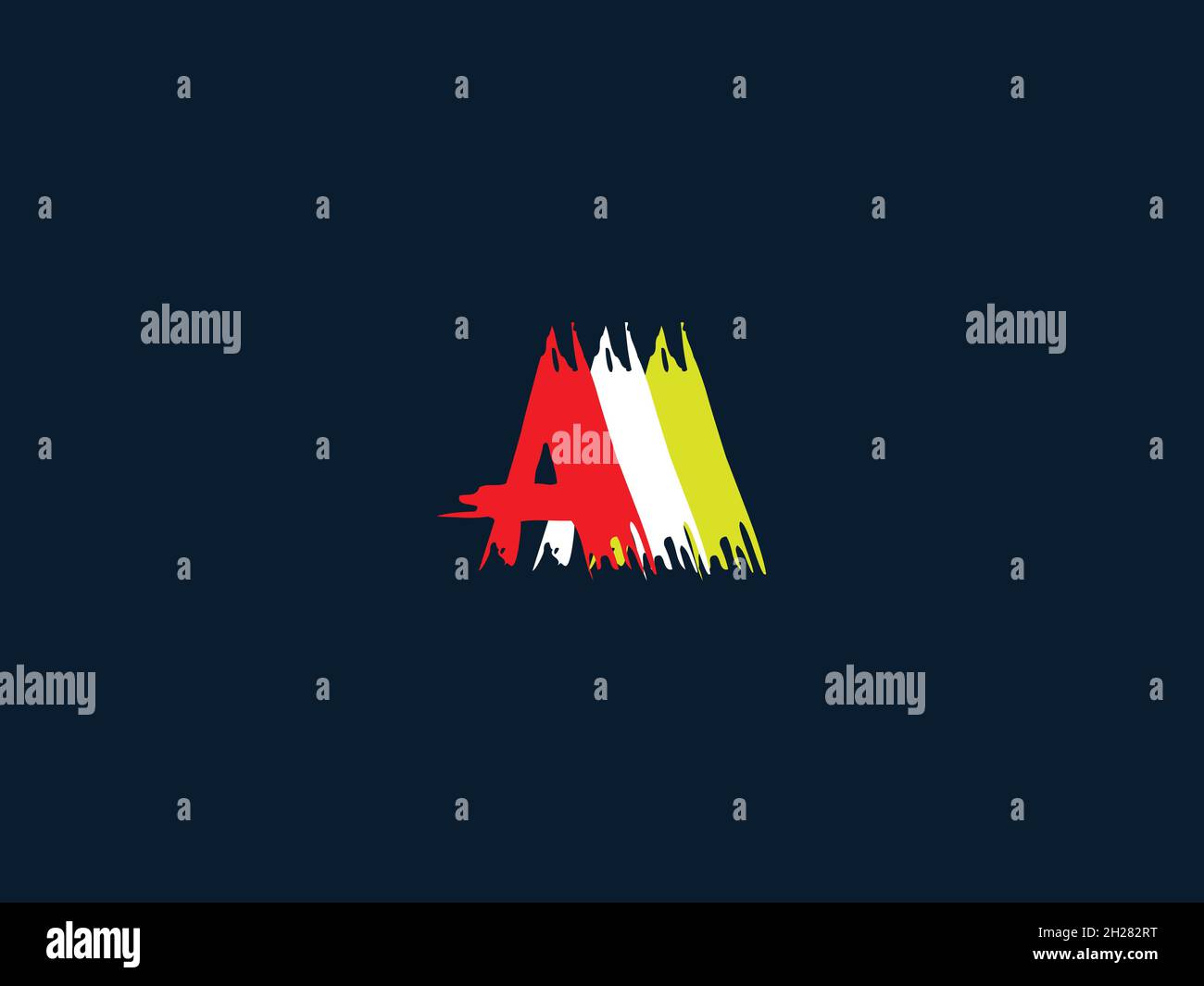 LETTERS AAA DESIGN WITH NEGATIVE SPACE EFFECT FOR ILLUSTRATION USE ...