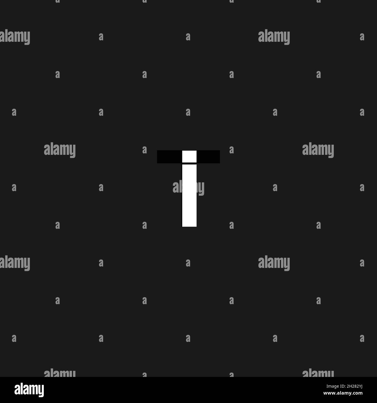 LETTERS TI LOGO DESIGN WITH NEGATIVE SPACE EFFECT FOR ILLUSTRATION USE ...