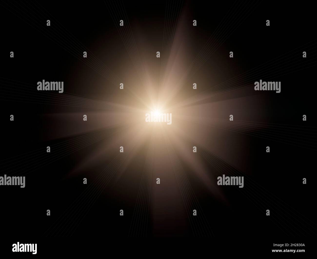Optical lens flare on black background Stock Photo - Alamy