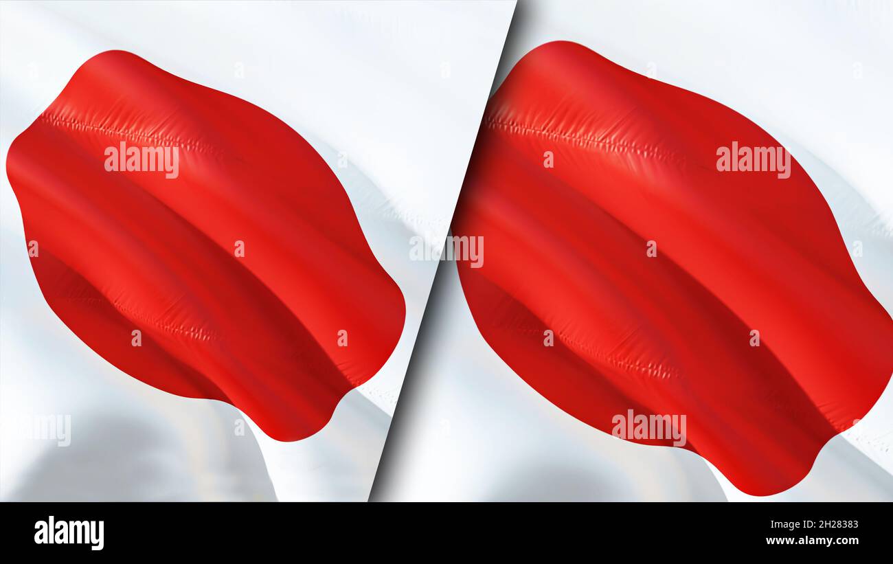 Japan and Japan flags. 3D Waving flag design. Japan Japan flag, picture ...