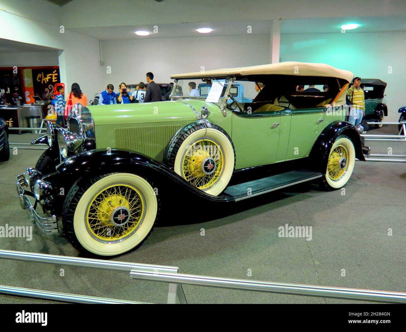 BOGOTA, COLOMBIA - Nov 03, 2018: A display of vintage cars during an ...
