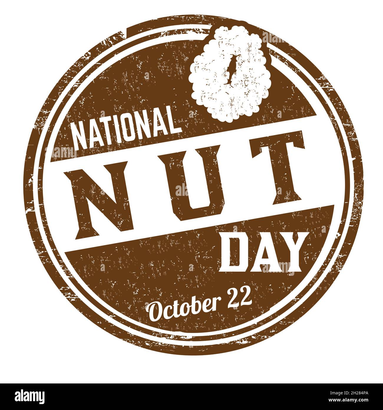 National nut day grunge rubber stamp on white background, vector ...