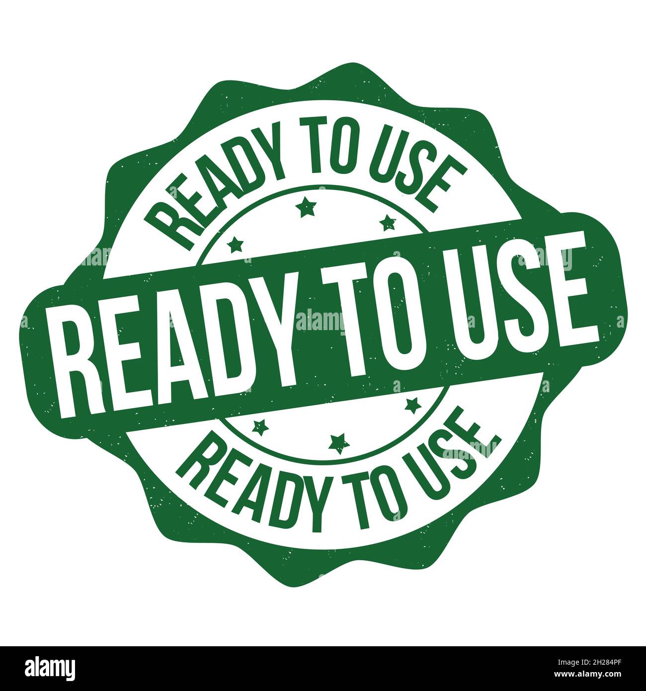 Ready to use grunge rubber stamp on white background, vector ...