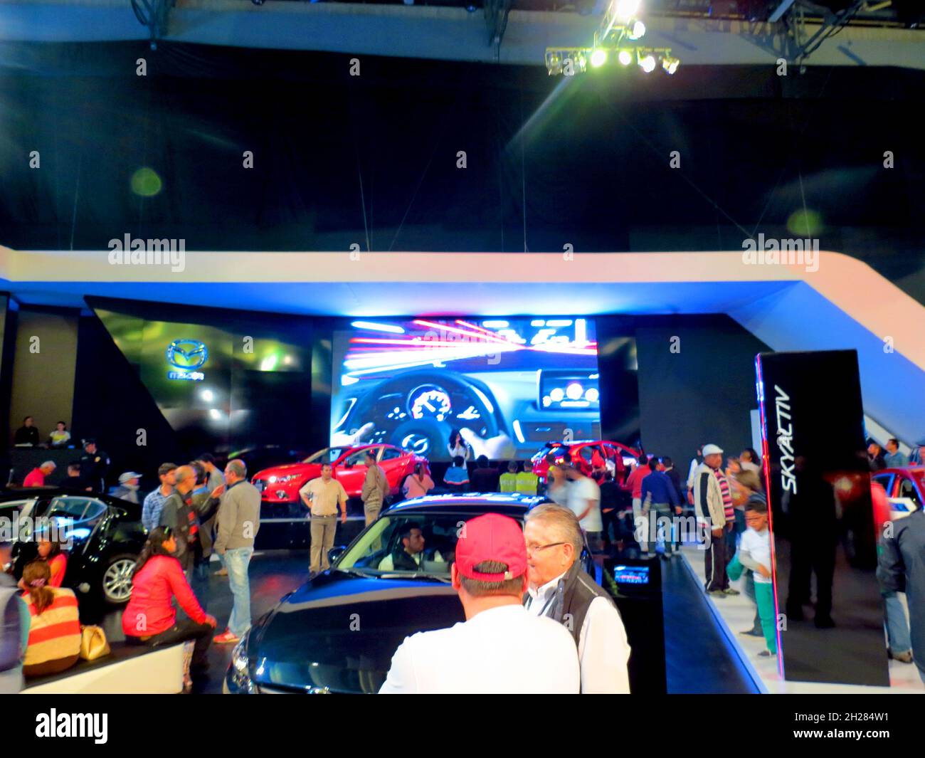 BOGOTA, COLOMBIA - Nov 03, 2018: A display of luxurious cars during an ...