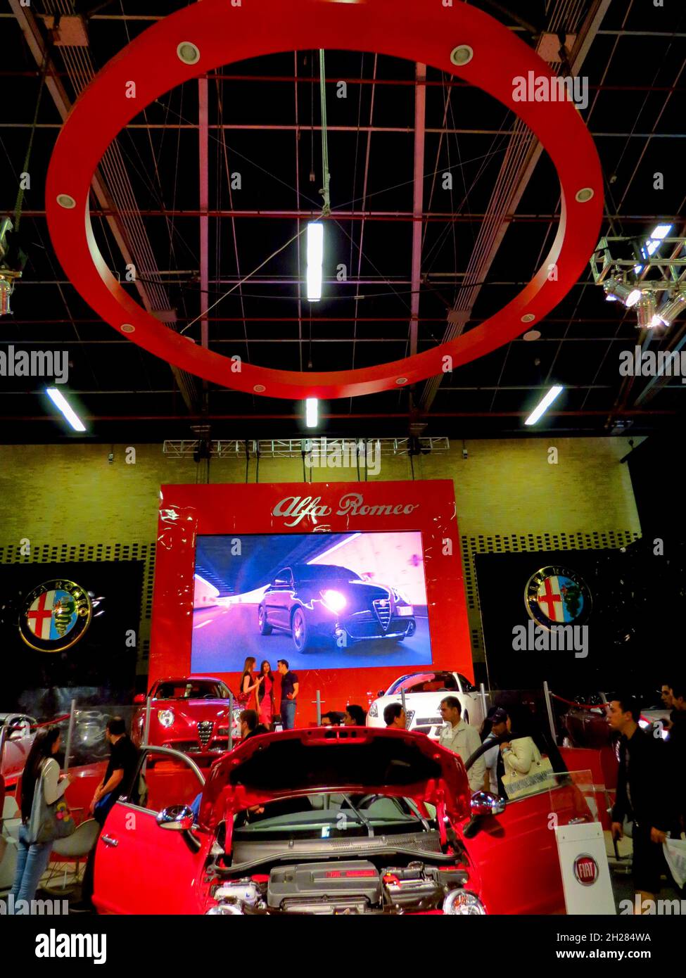 BOGOTA, COLOMBIA - Nov 03, 2018: A display of luxurious cars during an ...