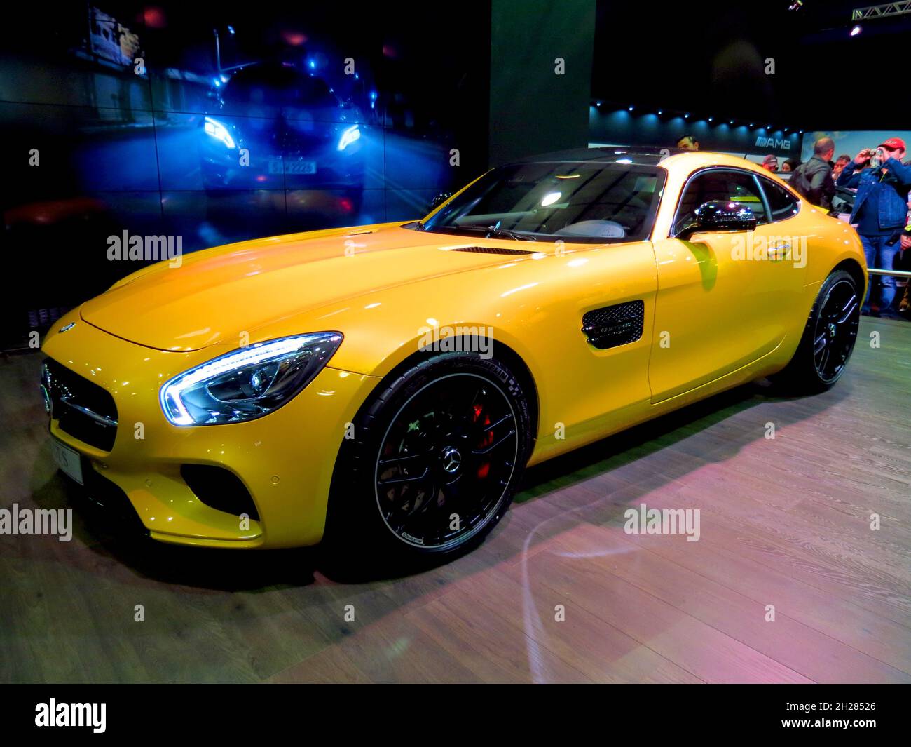 BOGOTA, COLOMBIA - Nov 03, 2018: A display of luxurious cars during an ...