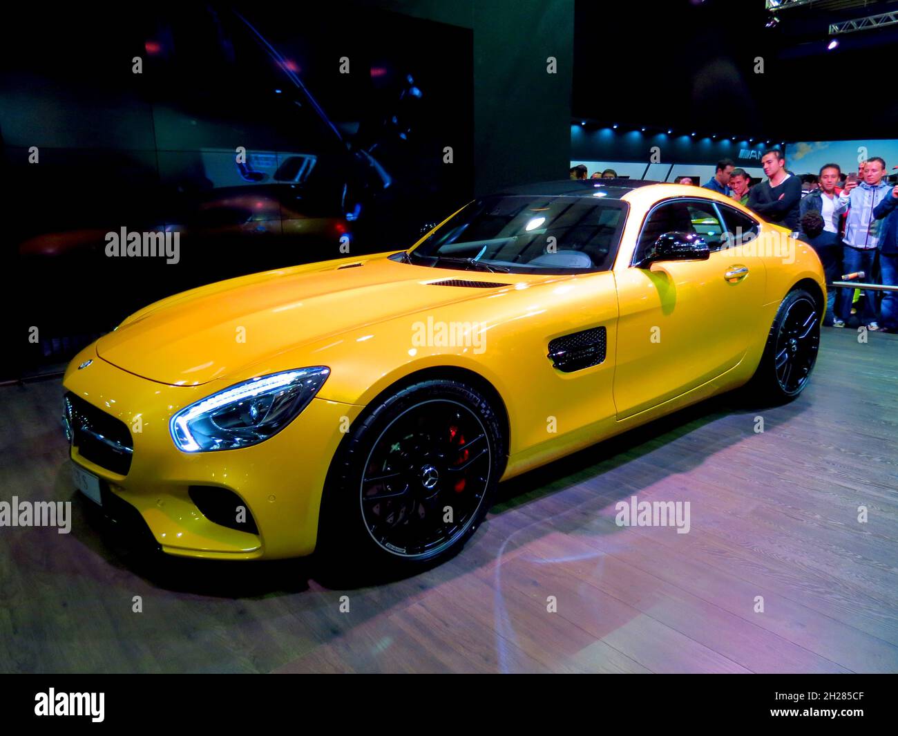 BOGOTA, COLOMBIA - Jun 02, 2018: A display of luxurious cars during an ...