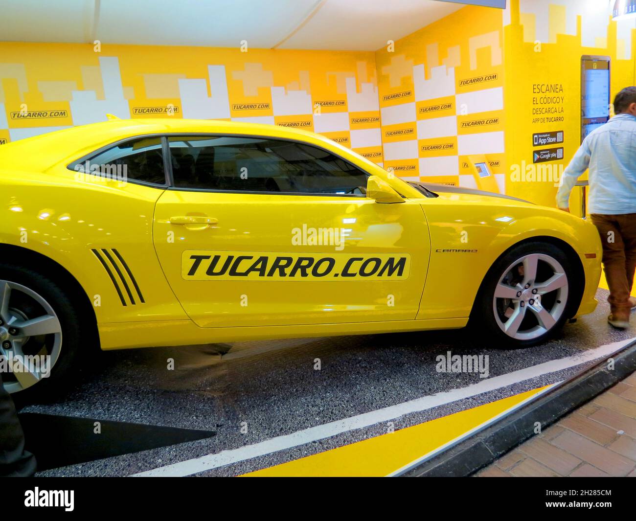 BOGOTA, COLOMBIA - Jun 02, 2018: A display of luxurious cars during an ...