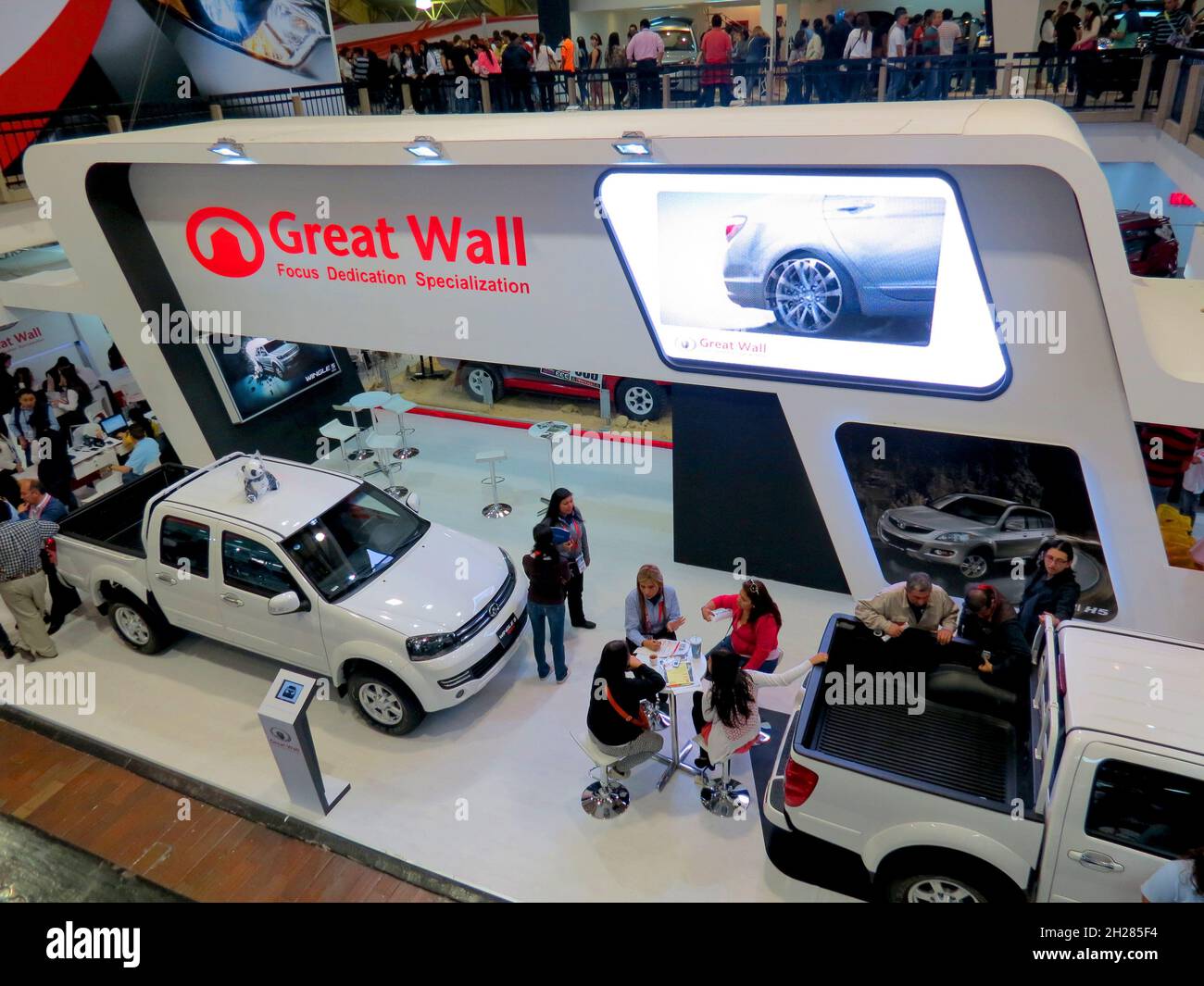 BOGOTA, COLOMBIA - Jun 02, 2018: A display of luxurious cars during an ...