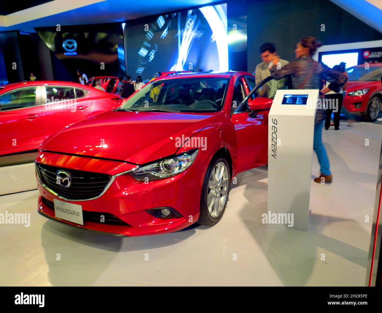 BOGOTA, COLOMBIA - Jun 02, 2018: A display of luxurious cars during an ...