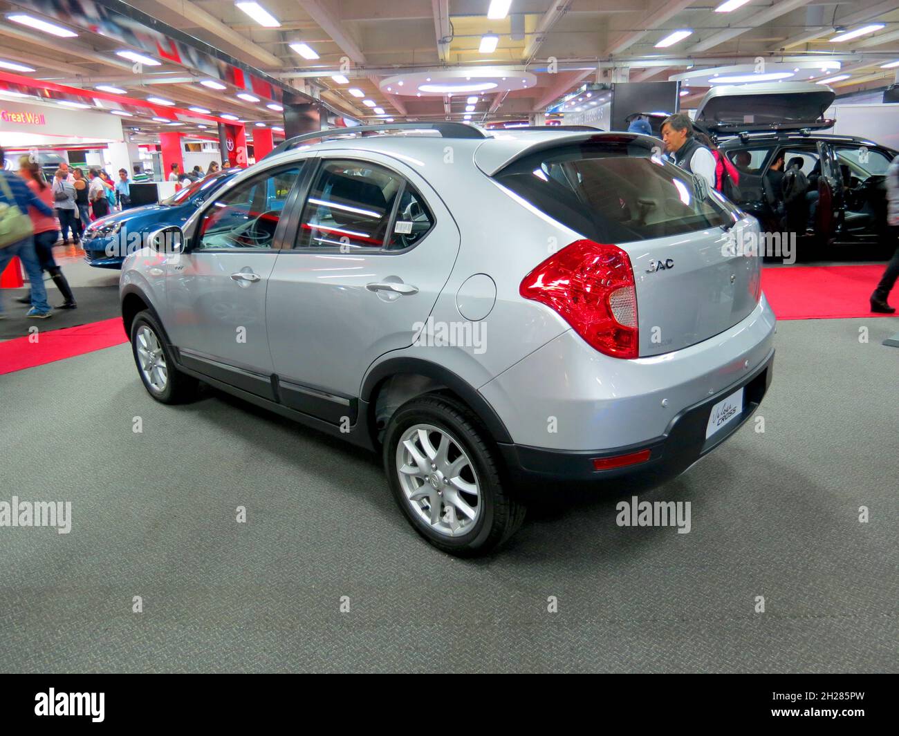 BOGOTA, COLOMBIA - Jun 02, 2018: A display of luxurious cars during an ...