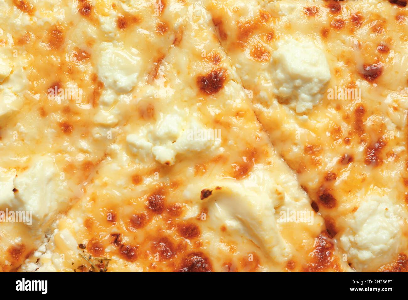 Delicious hot cheese pizza as background, closeup Stock Photo - Alamy