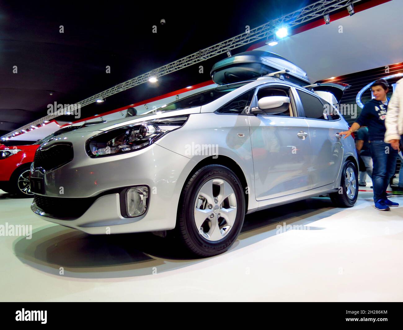 BOGOTA, COLOMBIA - Jun 02, 2018: A display of luxurious cars during an ...