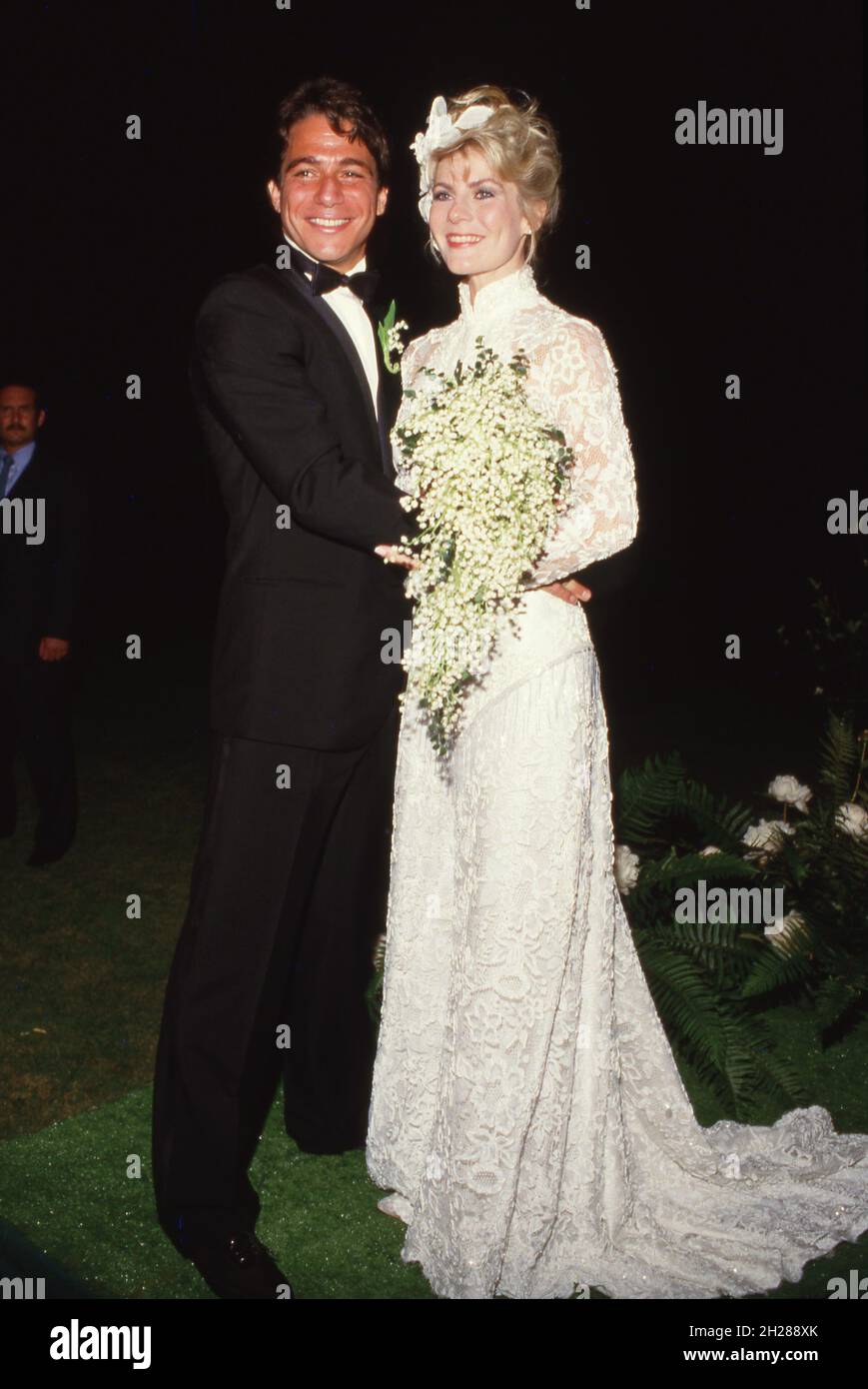 Tony Danza and Tracy Robinson on their wedding day on June 28, 1986 ...