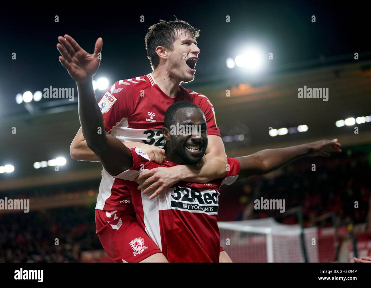 Middlesbrough's Sol Bamba celebrates his sides second goal during the ...