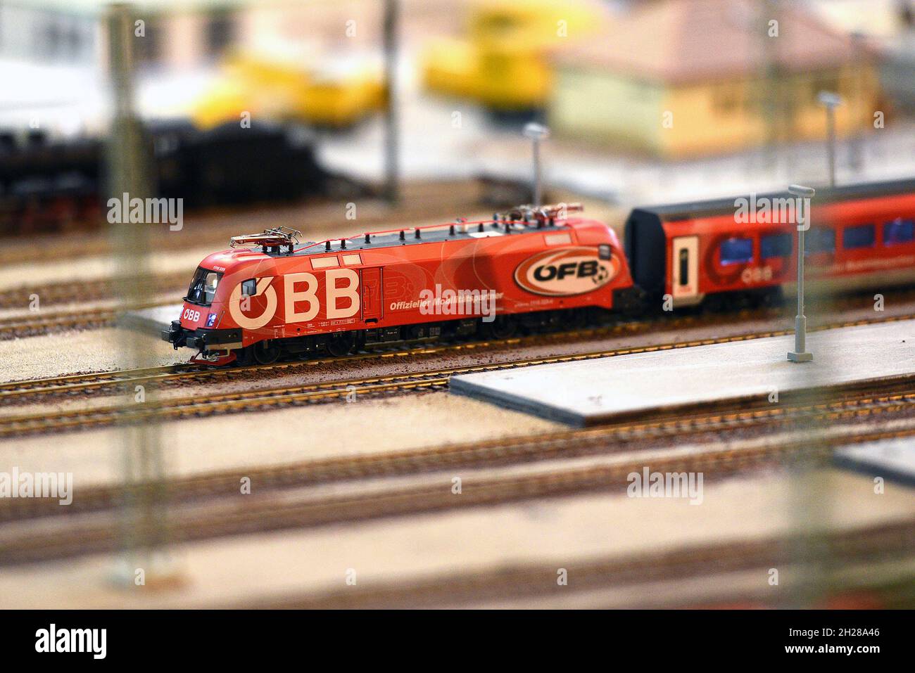 Das Eisenbahnmuseum Lokwelt in Freilassing, Bayern, Deutschland, Europa ...